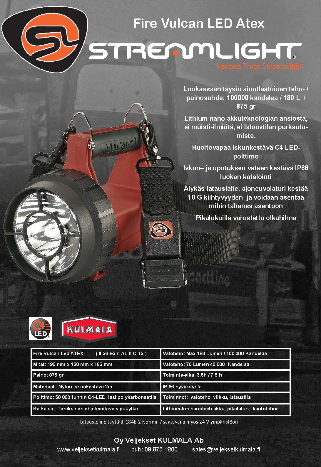 Veljekset Kulmala » Streamlight Fire Vulcan LED ATEX
